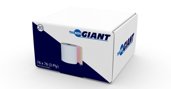 Till rolls 76 x 76 compatible 3 ply (non thermal) (box of 20)